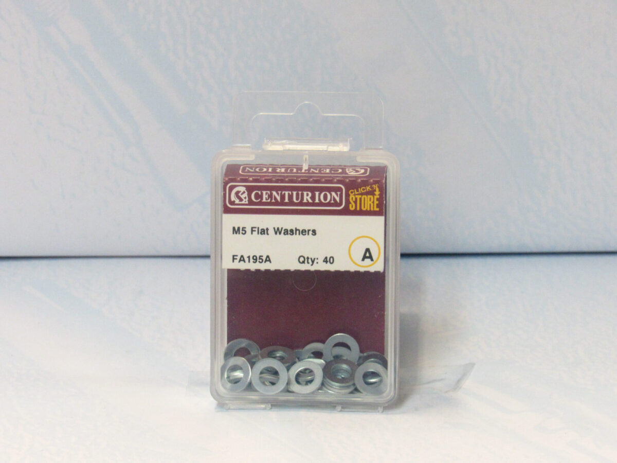 M5 ZP Flat Washers 40 pack - Sky Blue Fixings - Fixings & Fasteners ...