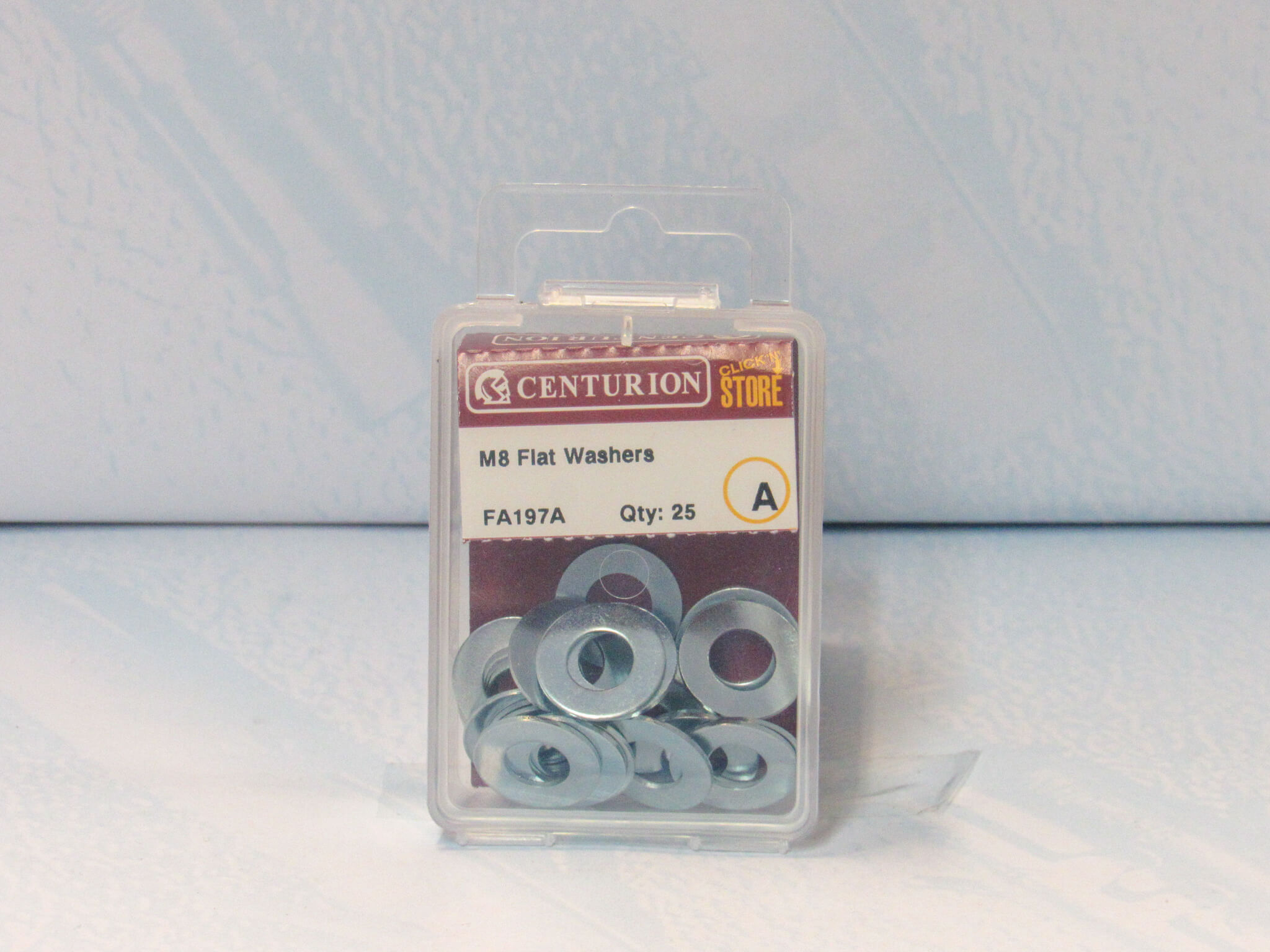 M8 ZP Flat Washers 25 pack - Sky Blue Fixings - Fixings & Fasteners ...